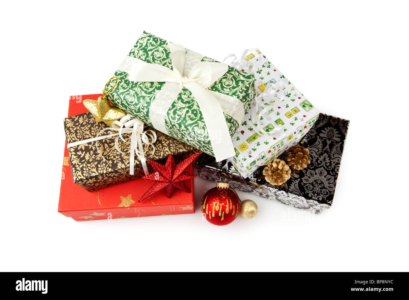 Pile wrapping paper in Cut Out Stock Images & Pictures - Alamy