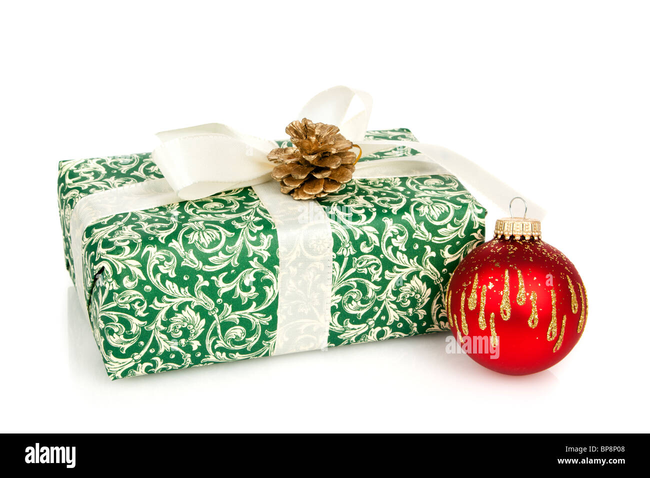 Christmas gift wrapped with bow hi-res stock photography and images - Alamy