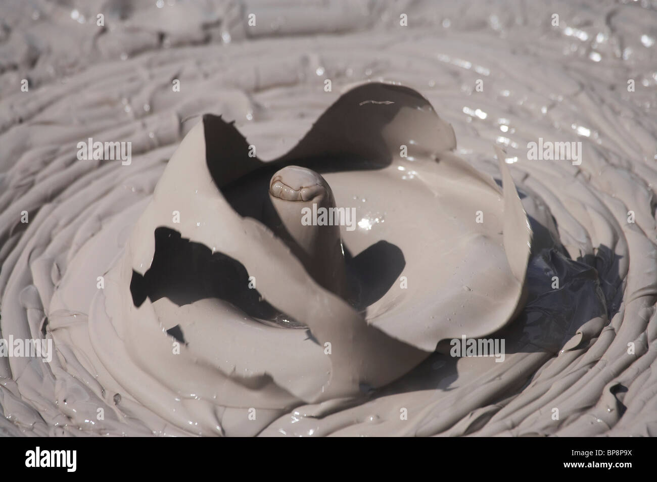 Boiling Mud in thermal area, Rotorua, North Island, New Zealand Stock ...