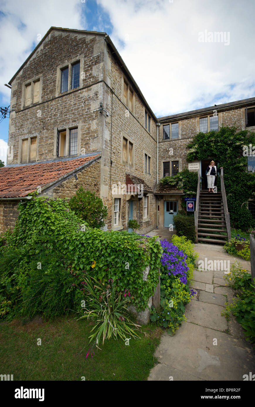 Lacock Wiltshire UK National Trust Pottery Stock Photo - Alamy