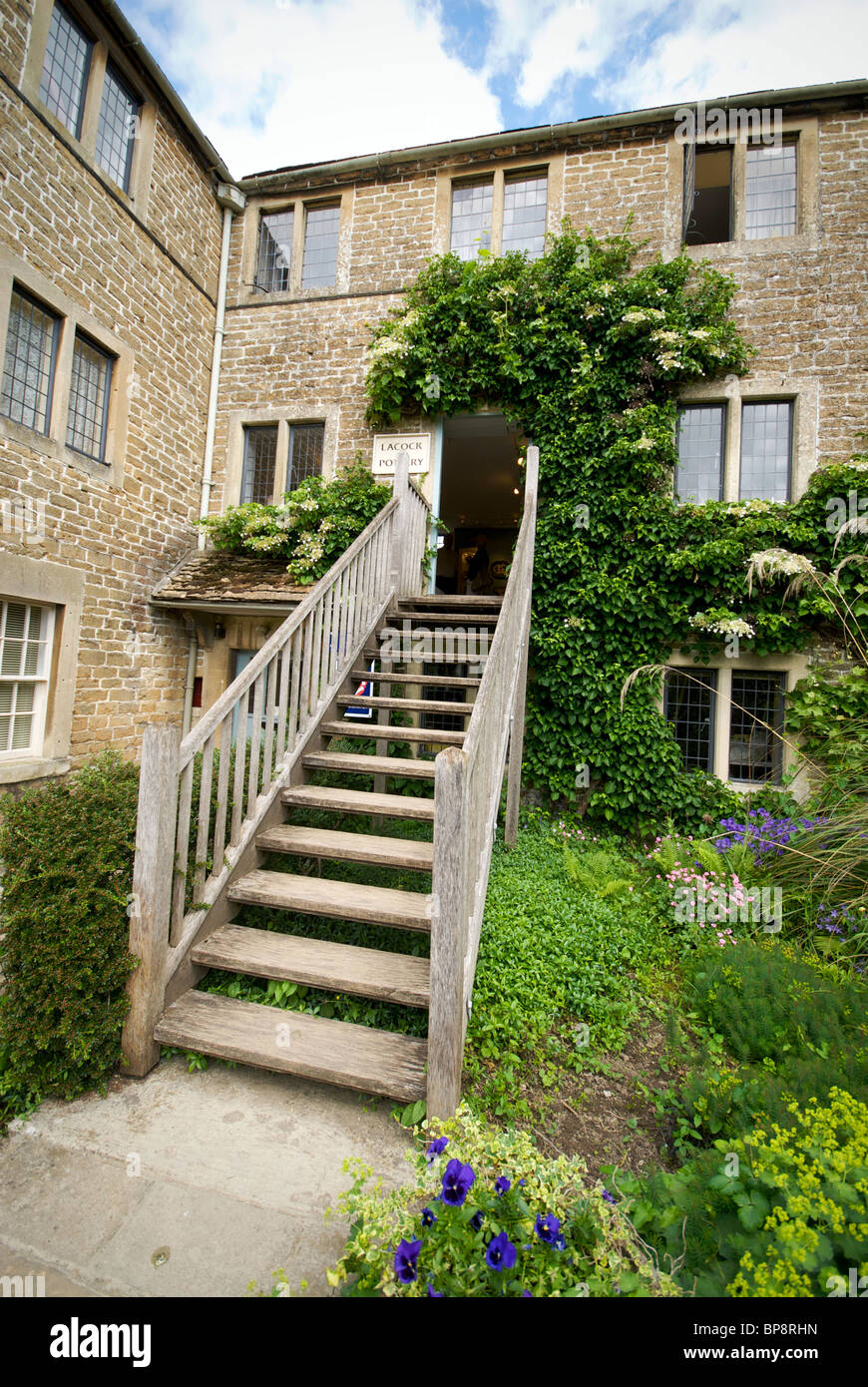 Lacock Wiltshire UK National Trust Pottery Stock Photo - Alamy