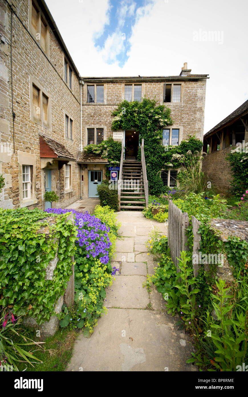 Lacock Wiltshire UK National Trust Pottery Stock Photo - Alamy