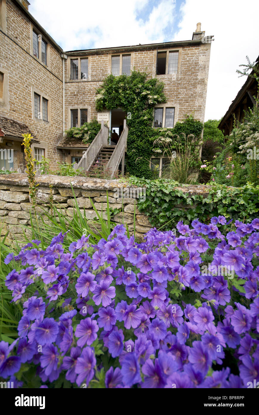 Lacock Wiltshire UK National Trust Pottery Stock Photo - Alamy