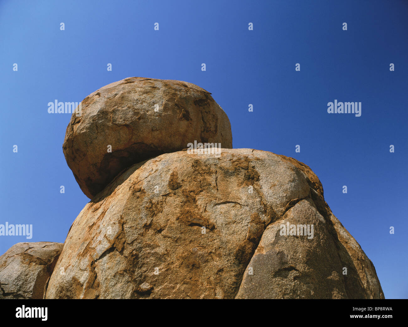 The Devils Marbles Rock Formations and Clear Blue Sky. Northern ...