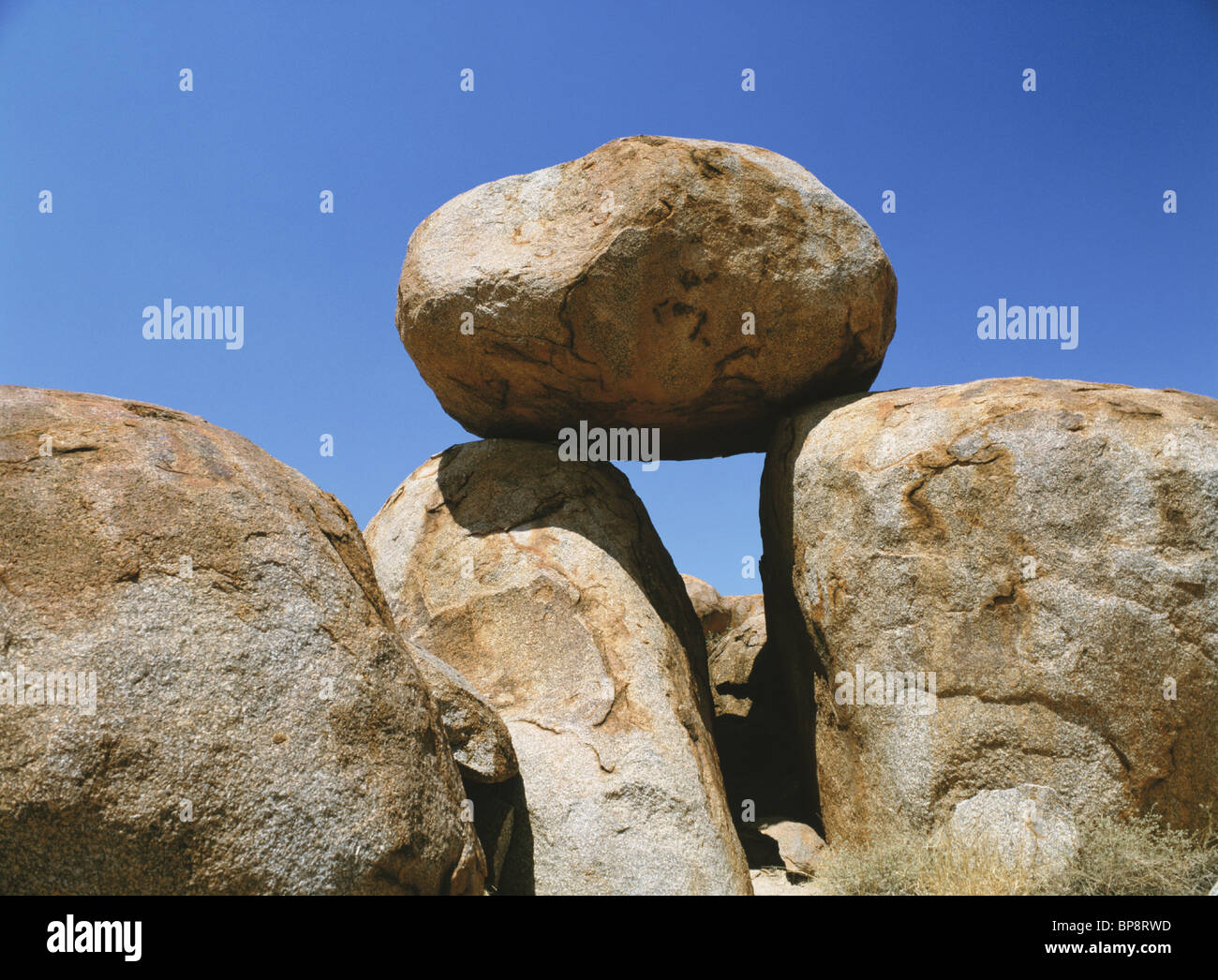 The Devils Marbles Rock Formations and Clear Blue Sky. Northern ...