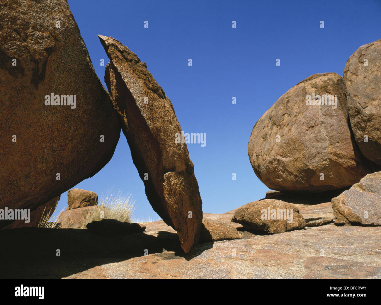 The Devils Marbles Rock Formations and Clear Blue Sky. Northern ...