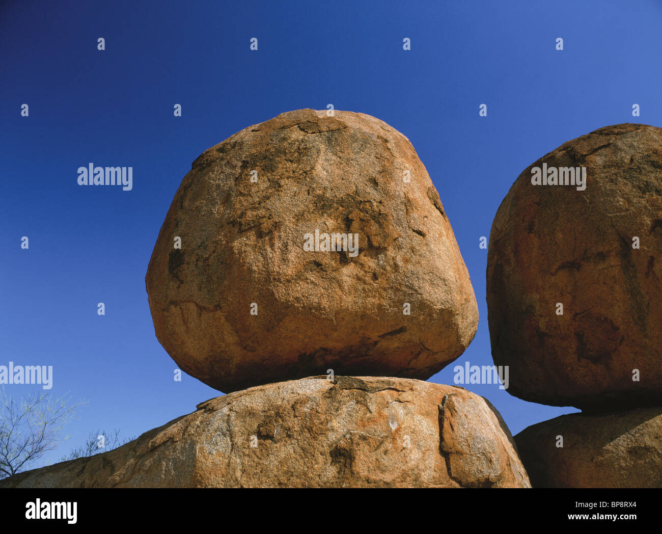 The Devils Marbles Rock Formations and Clear Blue Sky. Northern ...