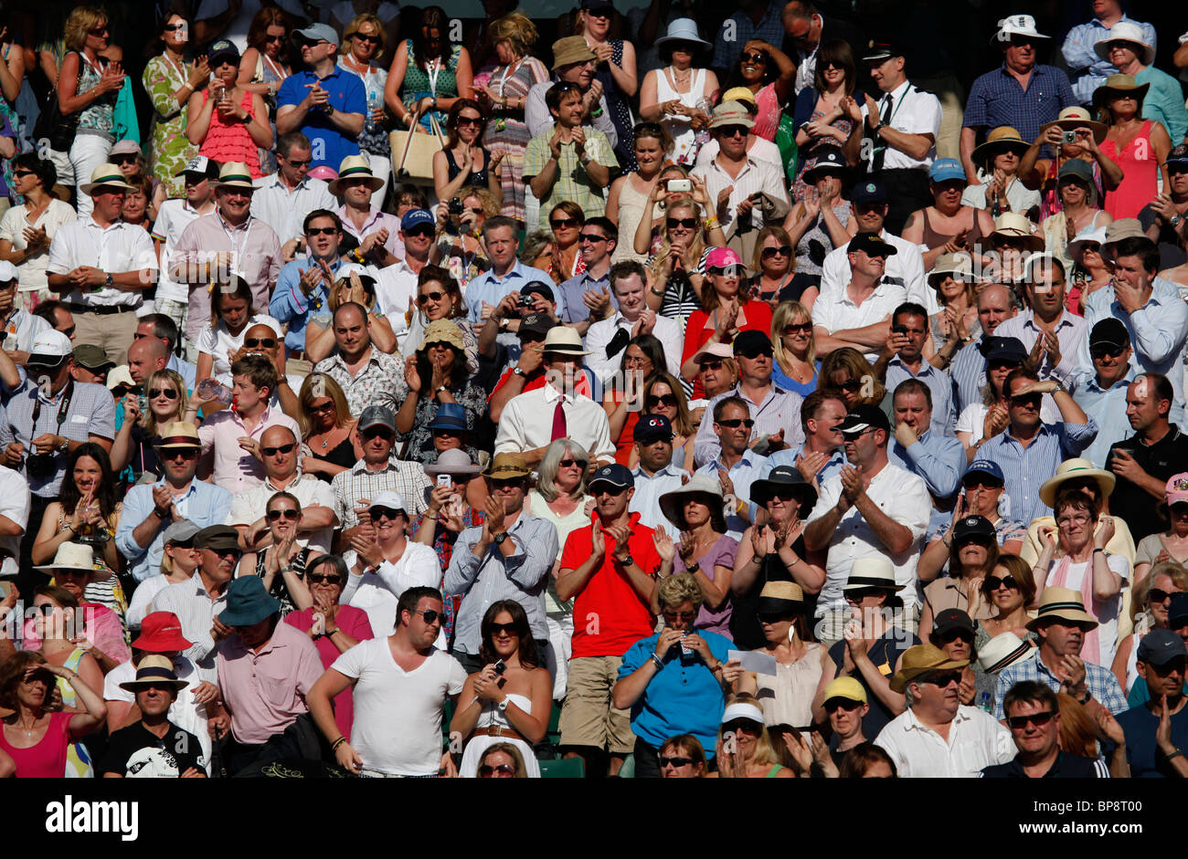 Spectators at the Wimbledon Championships 2010 Stock Photo - Alamy