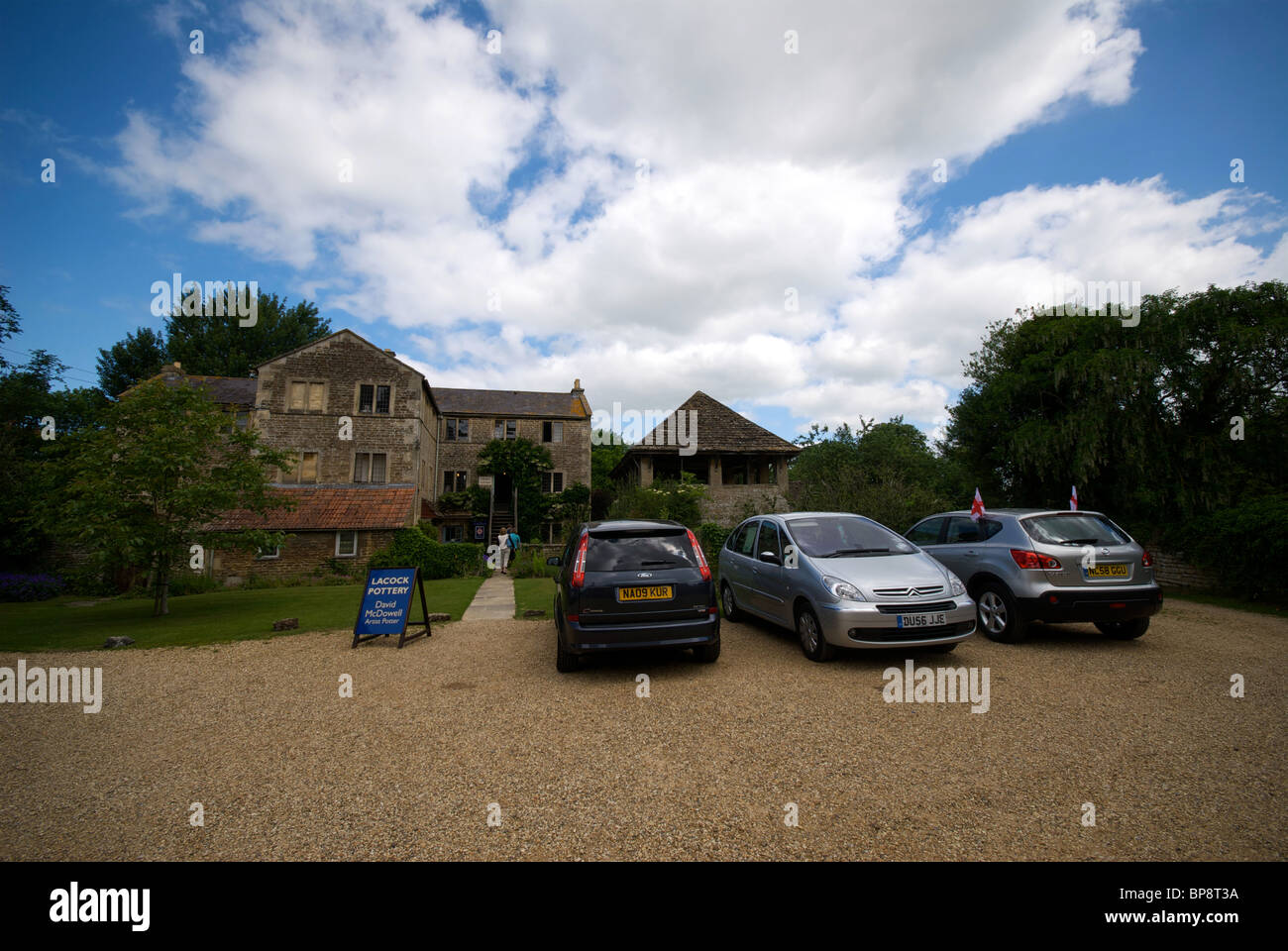 Lacock Wiltshire UK National Trust Pottery Car Park Stock Photo - Alamy