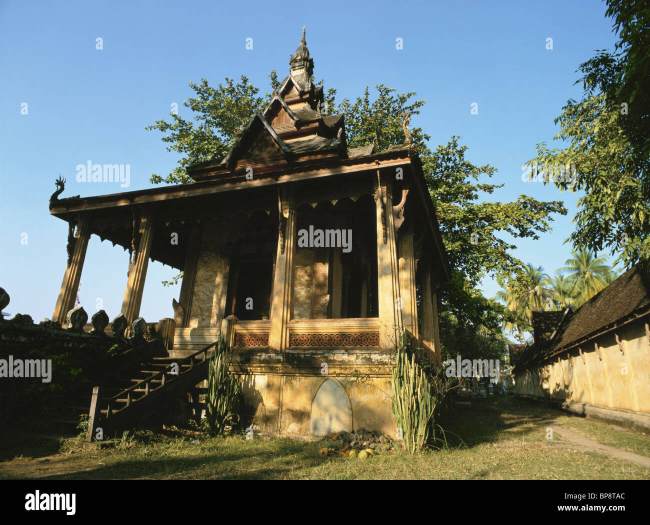 Building With Traditional Architecture. Vientiane, Laos Stock Photo - Alamy