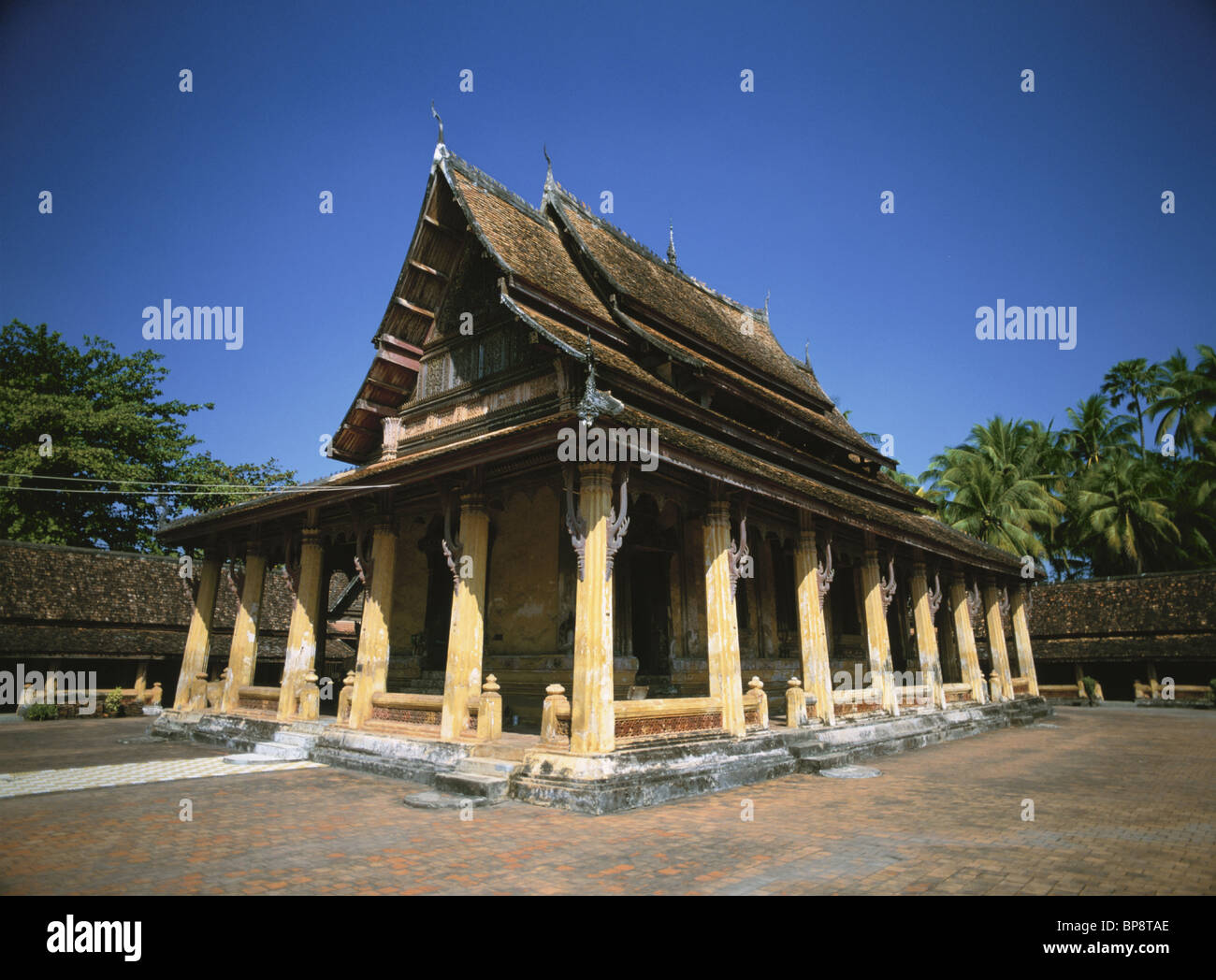 Building With Traditional Architecture. Vientiane, Laos Stock Photo - Alamy