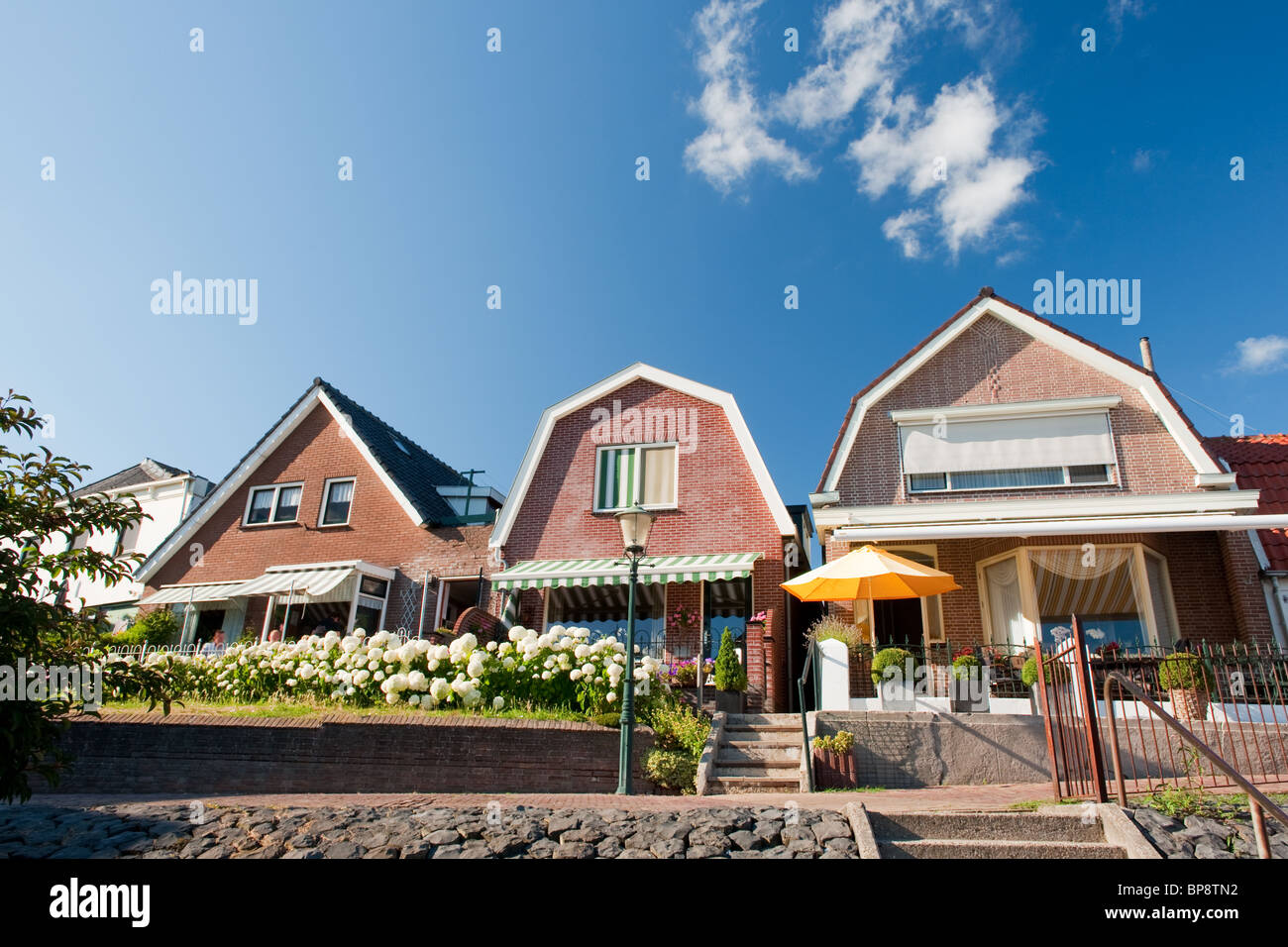 Typical Dutch houses in small village Urk Stock Photo - Alamy