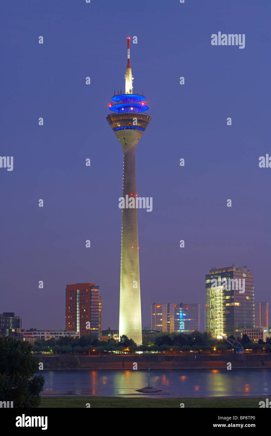 Morning, View from Duesseldorf - Oberkassel at Duesseldorf with ...