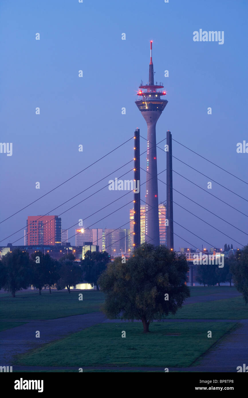 Morning, View from Duesseldorf - Oberkassel at Duesseldorf with ...