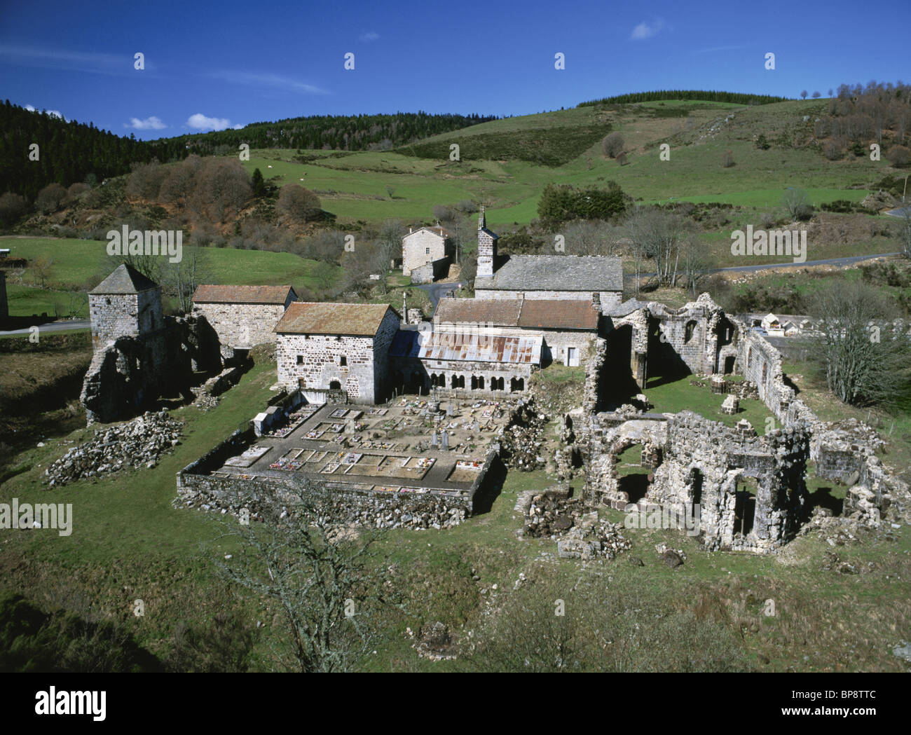 An Old Run-Down Abbey, Auvergne, France Stock Photo - Alamy