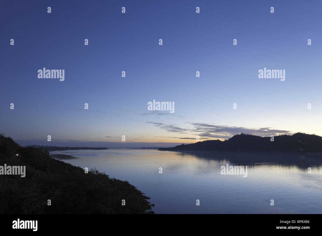 A River at Twilight. Pyay, Myanmar Stock Photo - Alamy