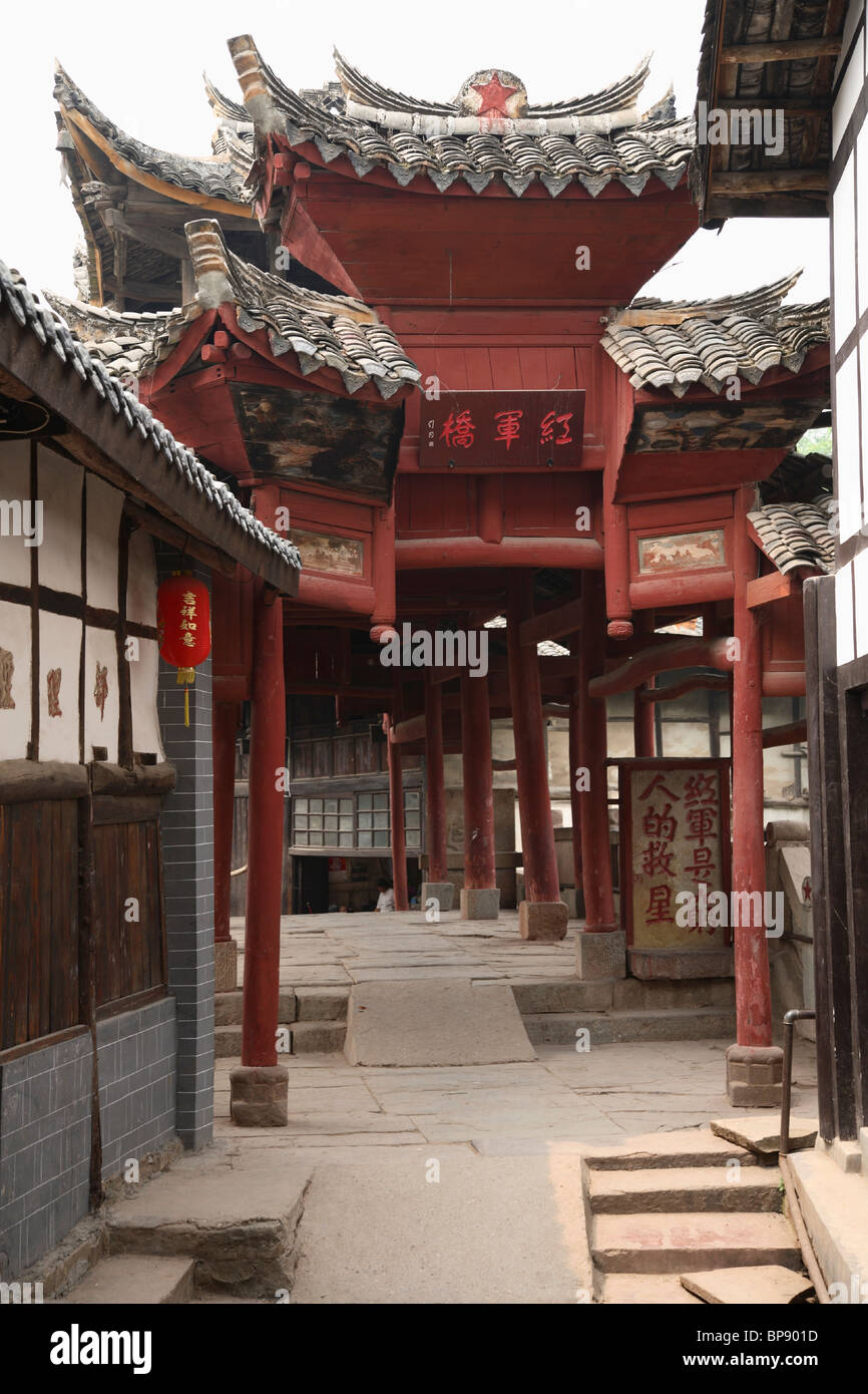 Traditional Chinese Architecture in the Old Town. Sichuan Province ...