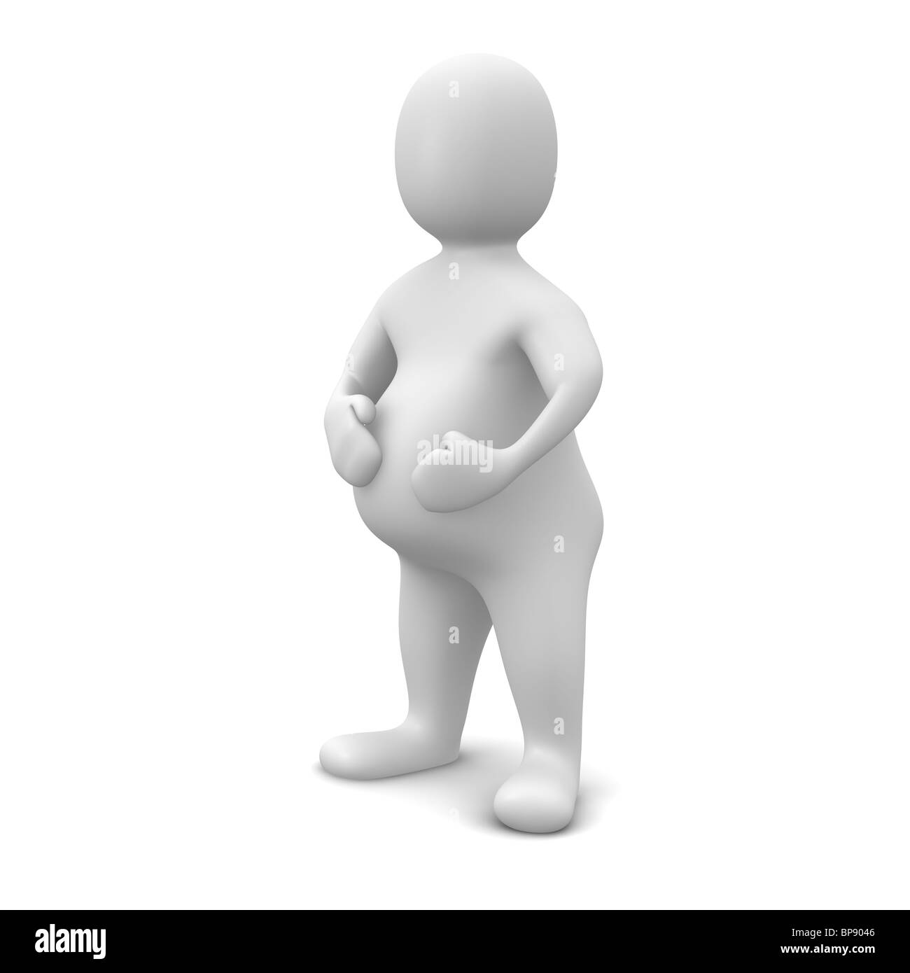 Fat man isolated on white. 3d rendered illustration Stock Photo - Alamy