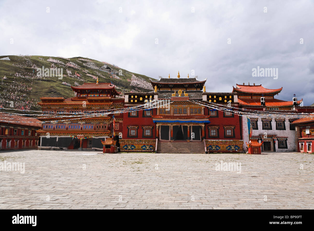 Traditional Chinese Abbey Building. Sichuan Province, China Stock Photo ...