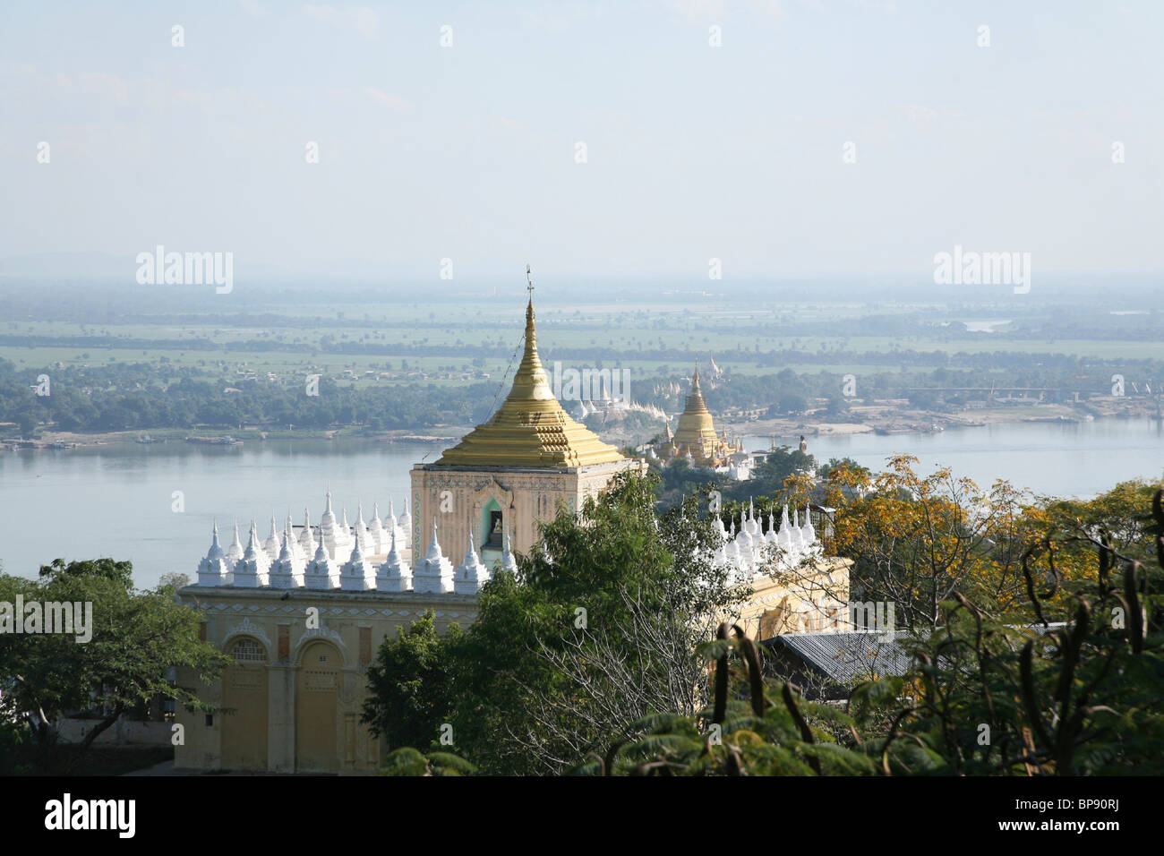 Swan Oo Pon Nya Shin Pagoda Seen From Sagaing Hill. Myanmar Stock Photo ...