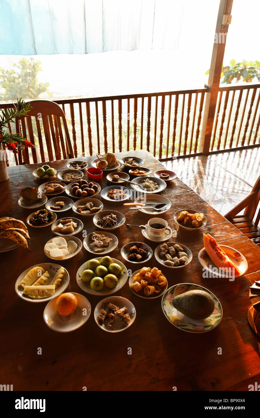 Breakfast Food on Table, Myanmar Stock Photo - Alamy