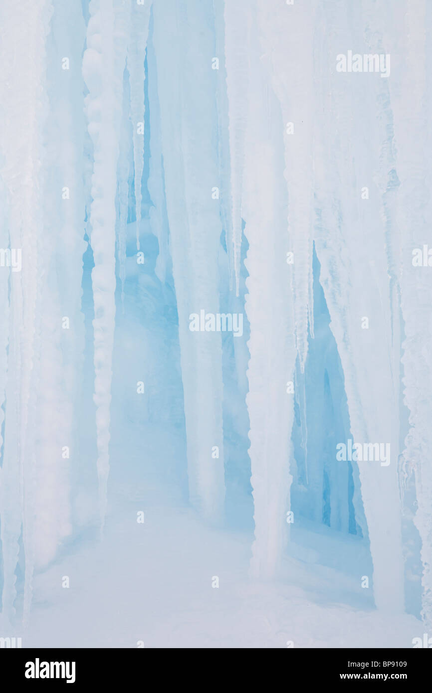 Icicles Forming a Natural Pattern. Nagano Prefecture, Japan Stock Photo ...