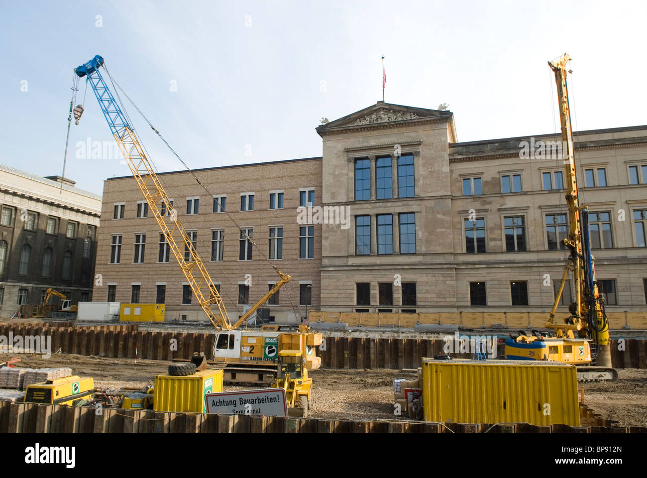 Construction site outside Neues Museum Berlin Germany Stock Photo - Alamy