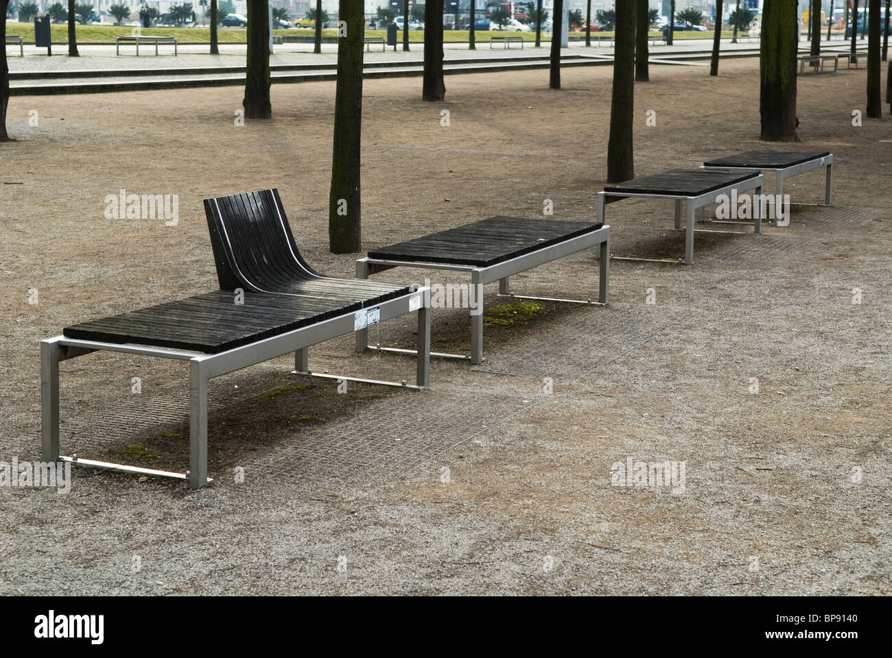 Modern benches outside the Berliner Dom Berlin Germany Stock Photo - Alamy