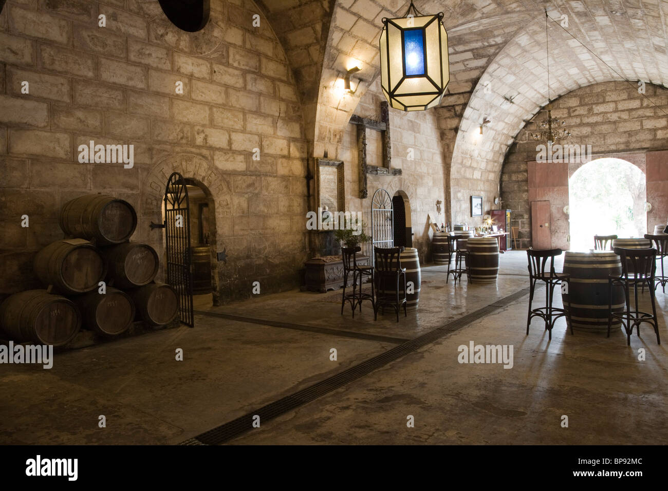 Cellar of Bodegues Santa Catarina Winery, near Andratx, Mallorca ...