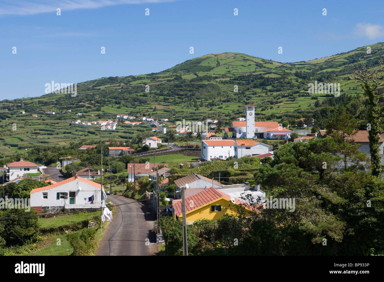 Town, Praia do Norte, Faial Island, Azores, Portugal, Europe Stock ...