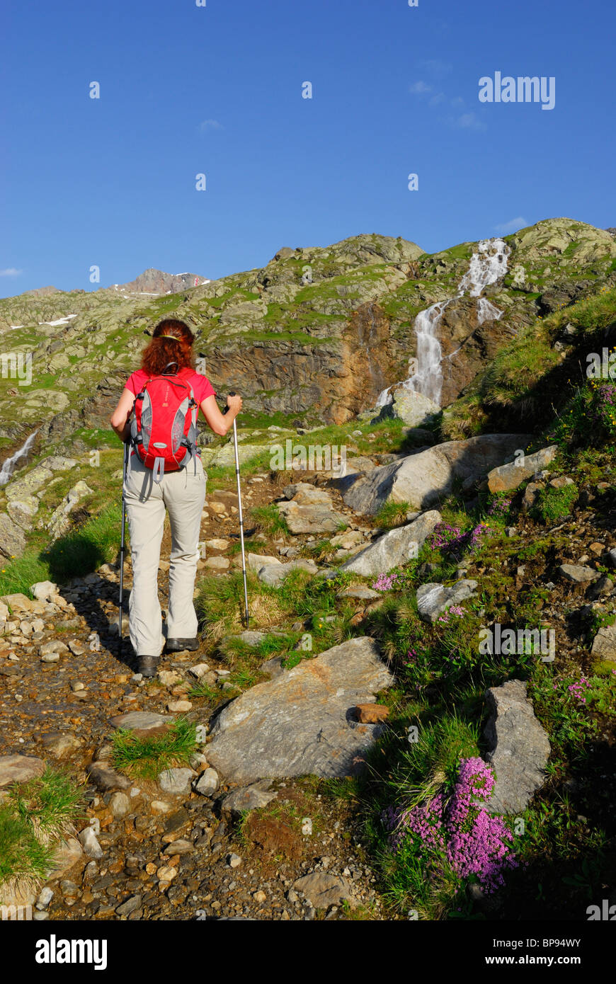 Hiking in alps hi-res stock photography and images - Alamy