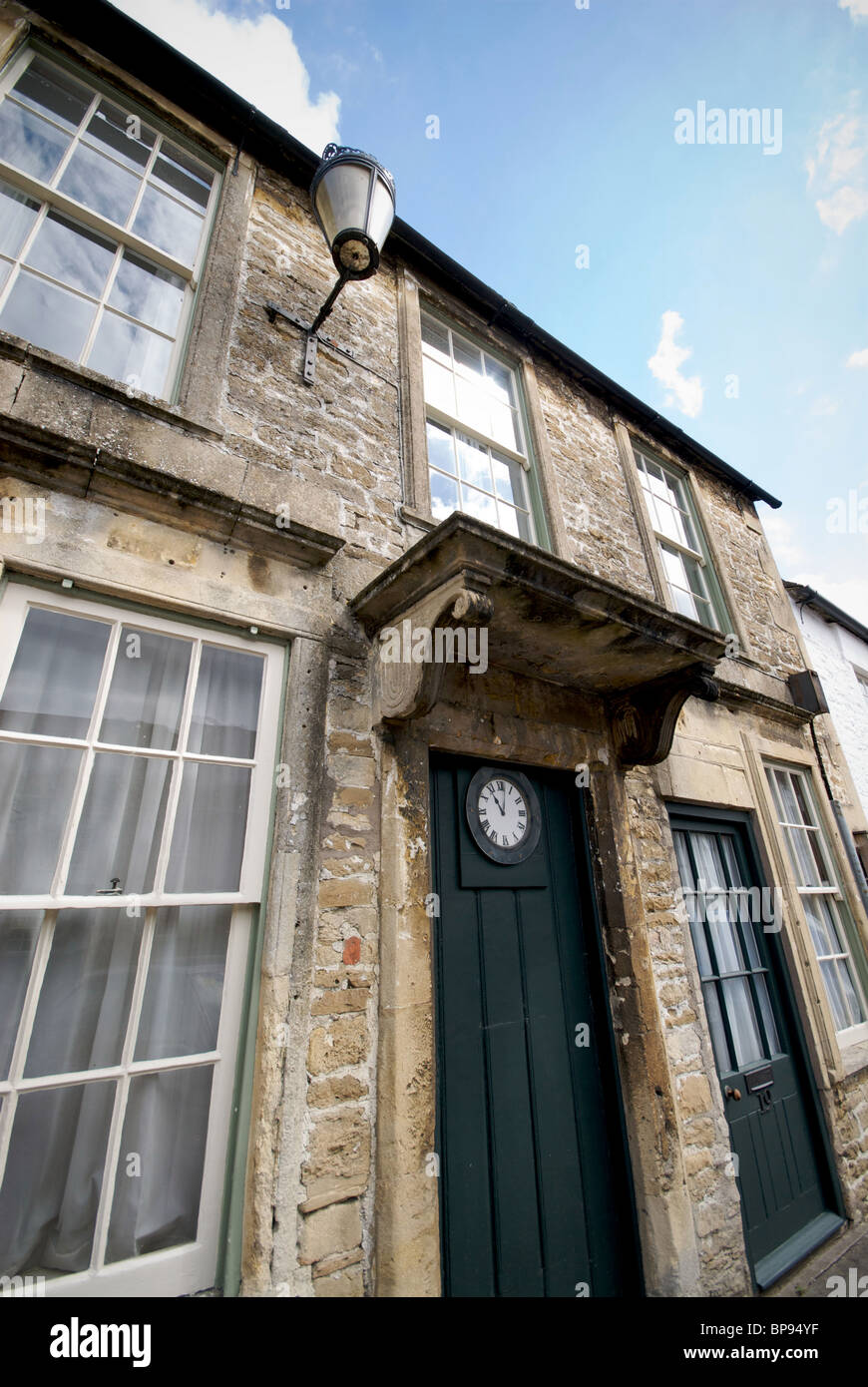 Lacock Wiltshire UK National Trust Clock Door Stock Photo - Alamy