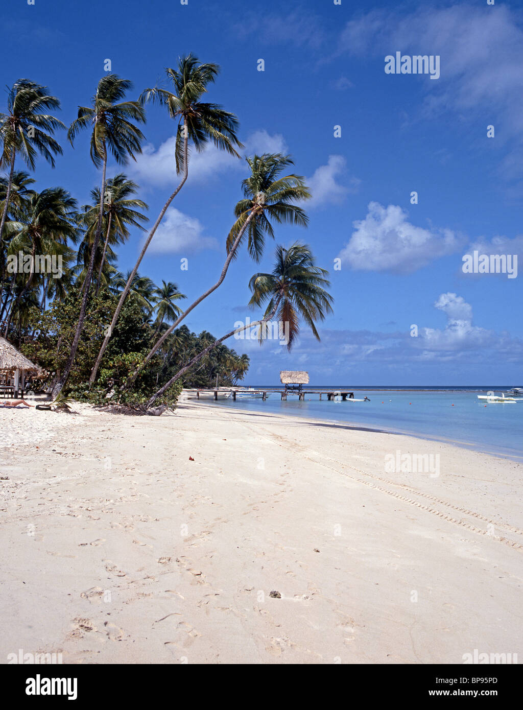 Beach and jetty, Pigeon Point, Tobago, Trinidad & Tobago, Caribbean ...