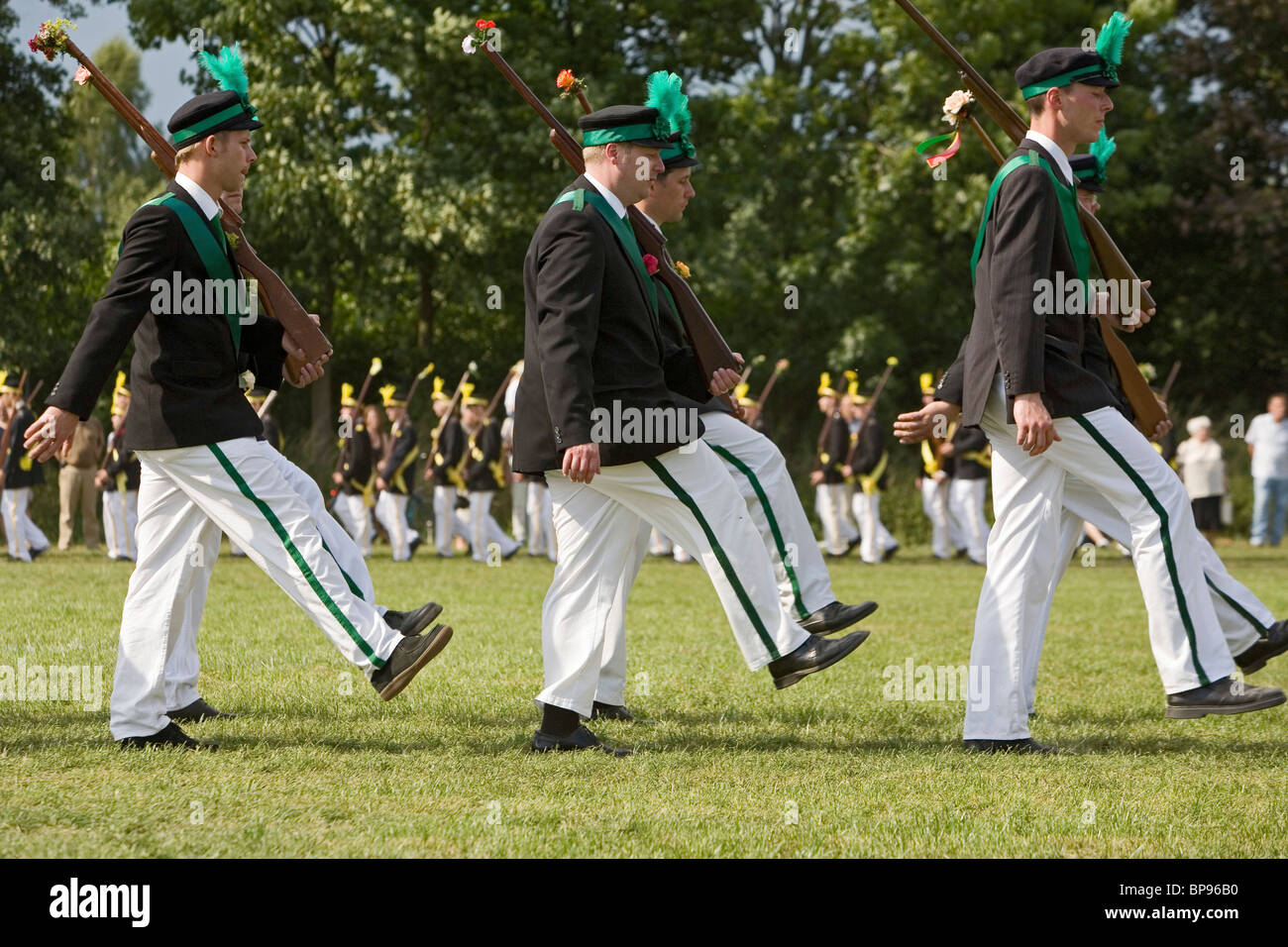 Marksman's parade, Schutzenfest, historic free shooting, Wennigsen ...