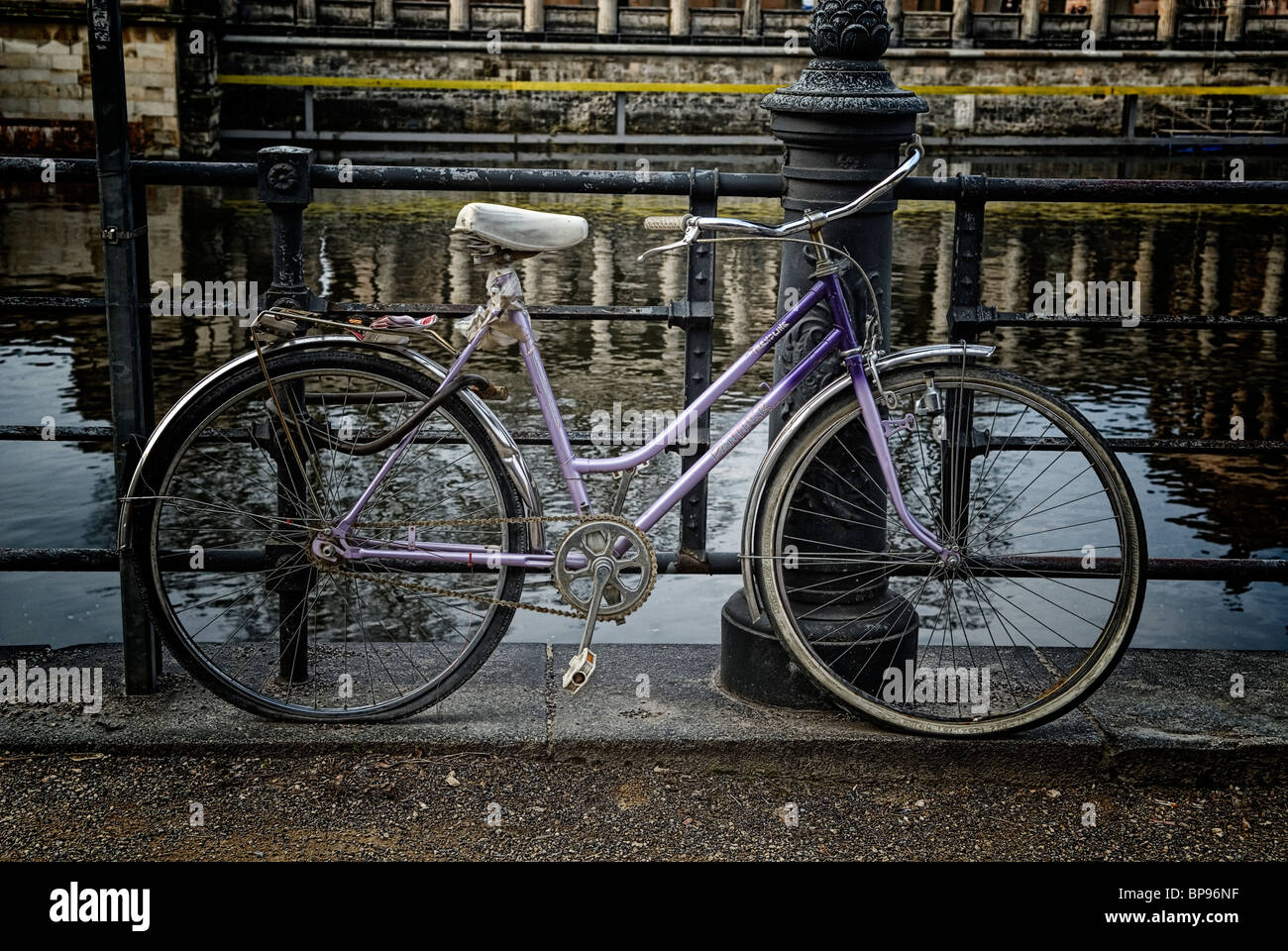 Old bicycle by the river Spree Berlin city Germany Stock Photo - Alamy