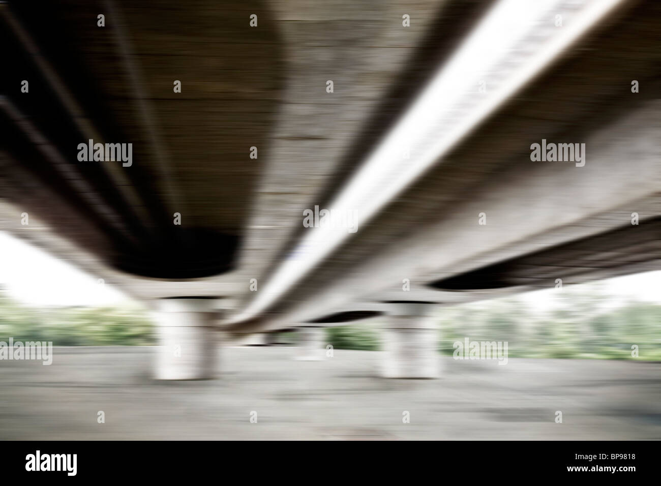 Bridge from below, blur Stock Photo - Alamy