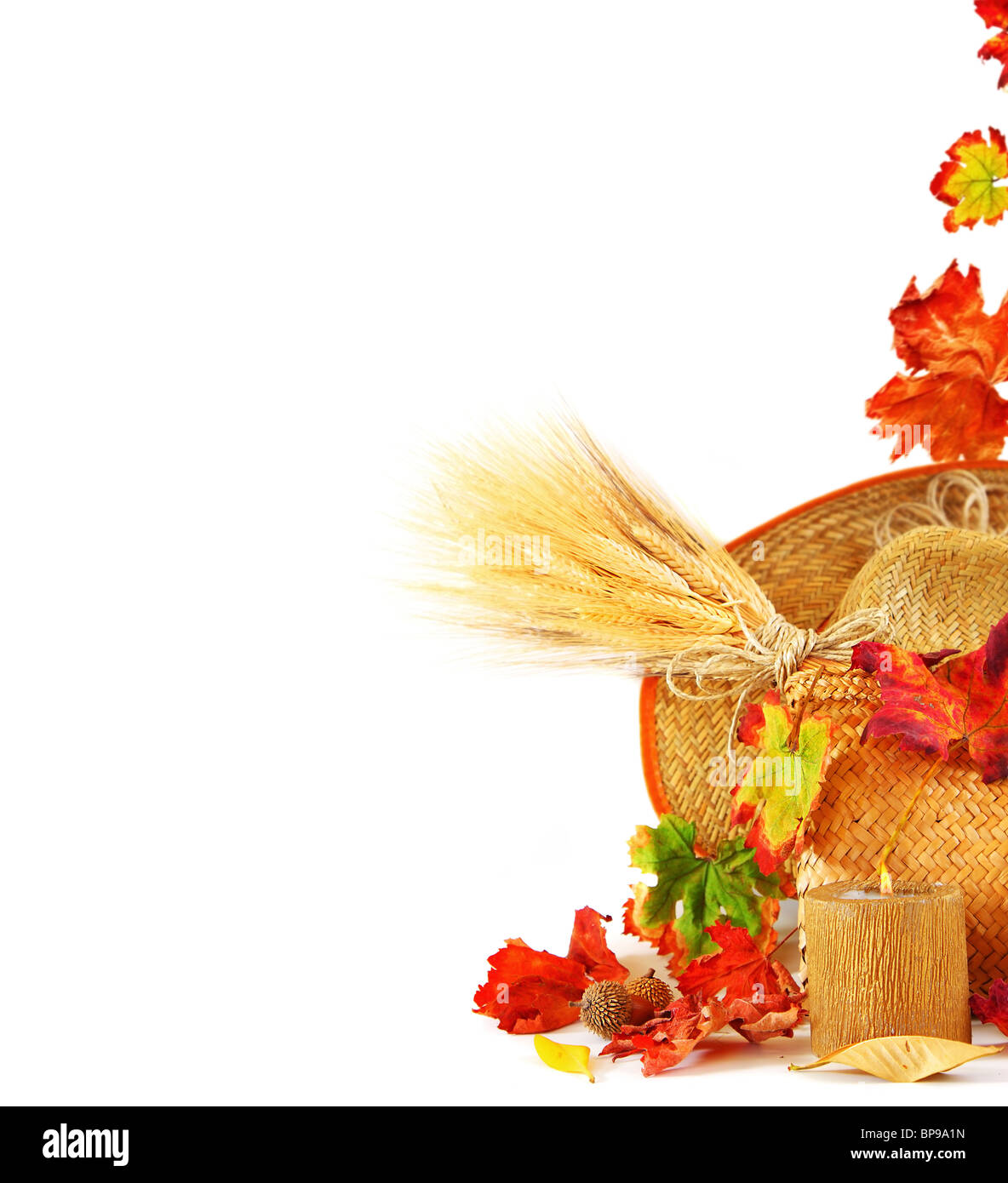Wheat border frame autumn hi-res stock photography and images - Alamy