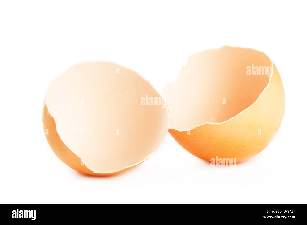 cracked eggshell isolated on white background Stock Photo - Alamy