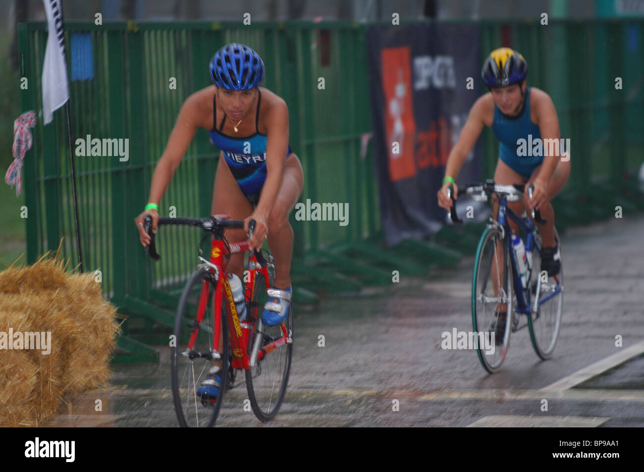woman triathlon cycling Stock Photo - Alamy