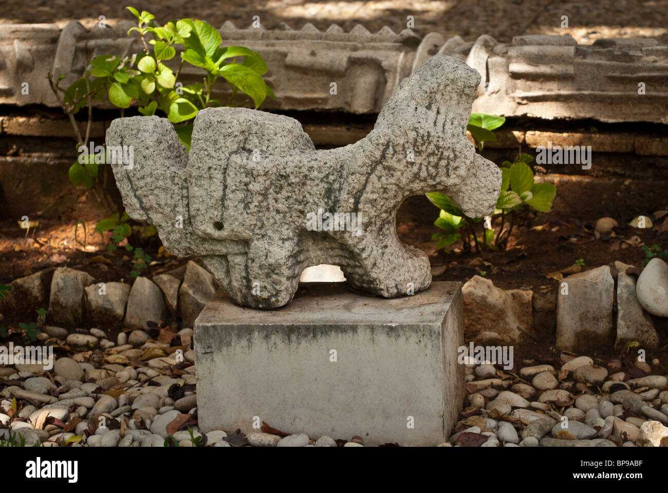 Stone Sculpture displayed in Rachana open air museum by artist Anachar ...