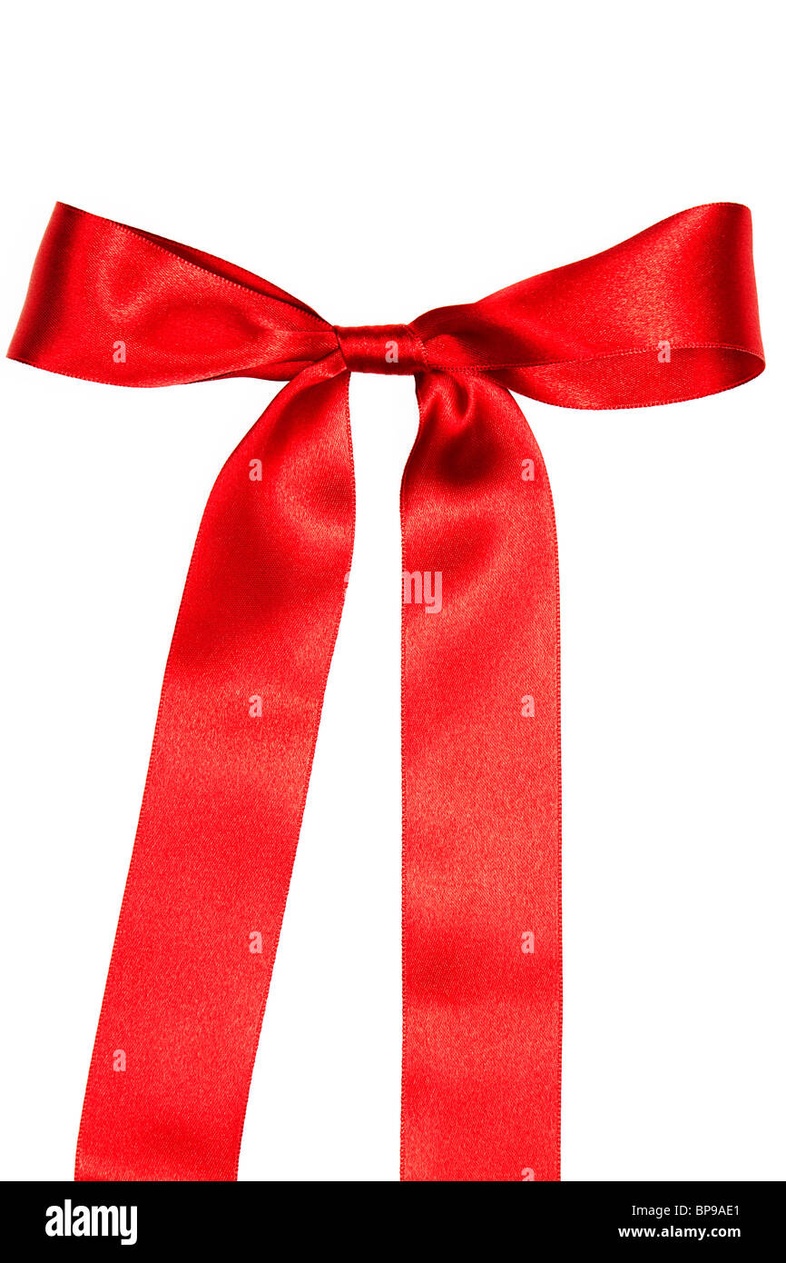 red bow isolated on white background Stock Photo - Alamy