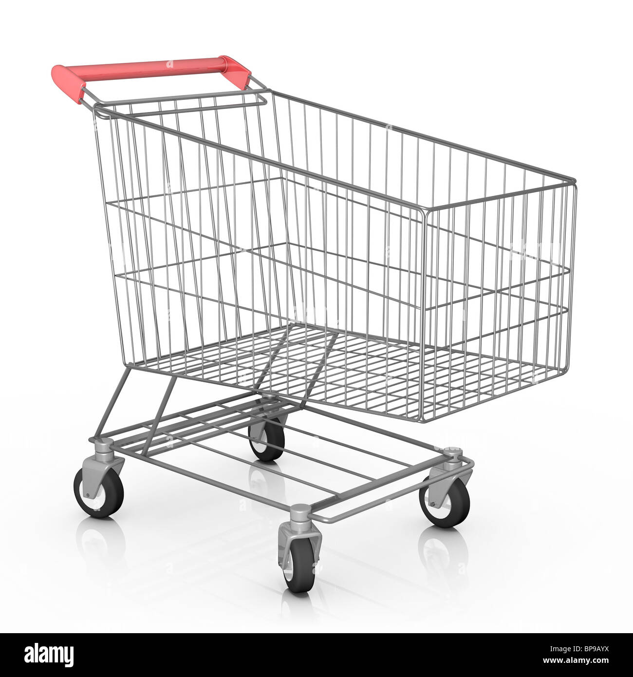 Shopping cart, 3D rendered illustration Stock Photo - Alamy