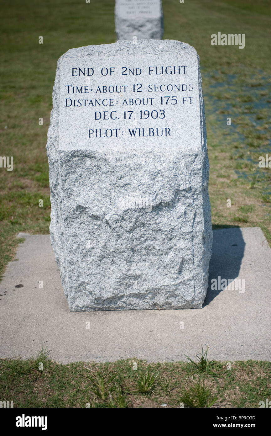 Wright brothers first flight marker hi-res stock photography and images ...