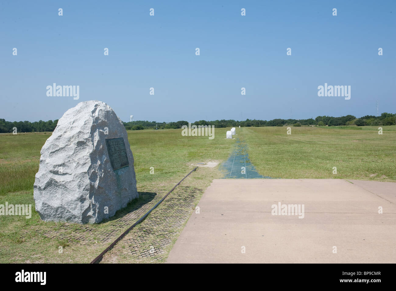 View of the flight path of the first 4 gasoline powered flights made by ...