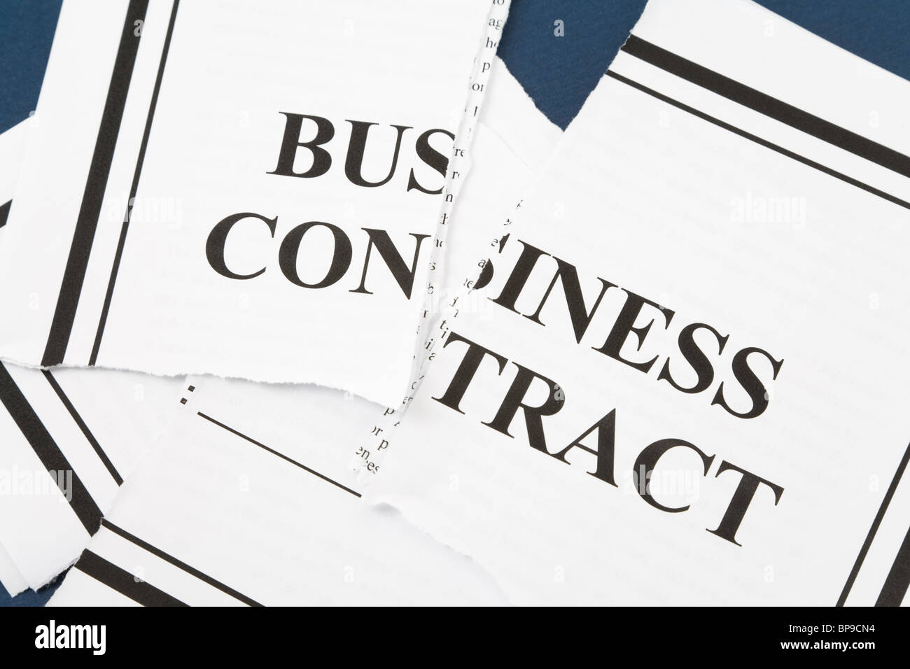 Cancel Business Contract, Torn paper Stock Photo - Alamy