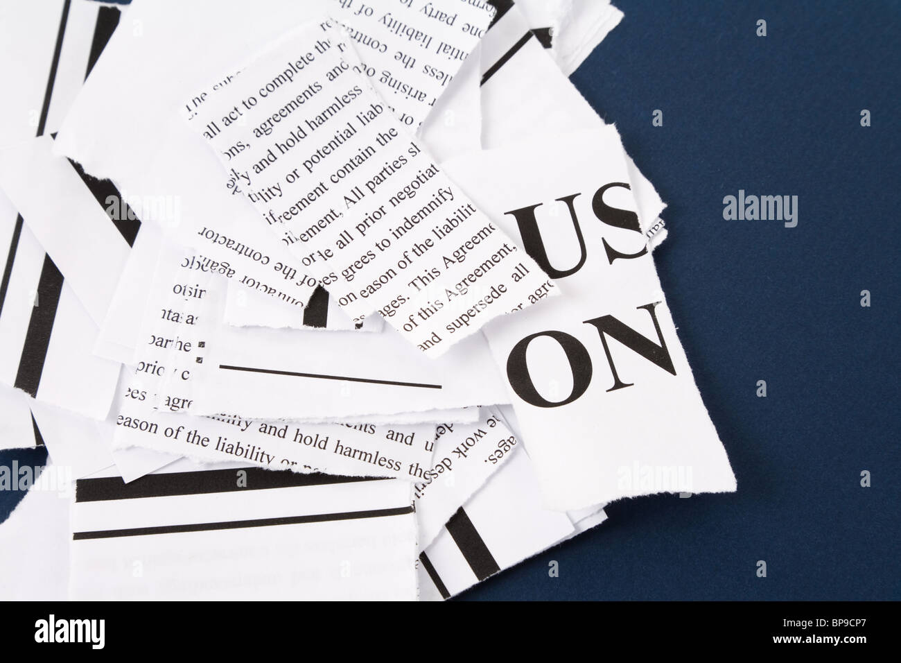Torn Business Document for background Stock Photo - Alamy