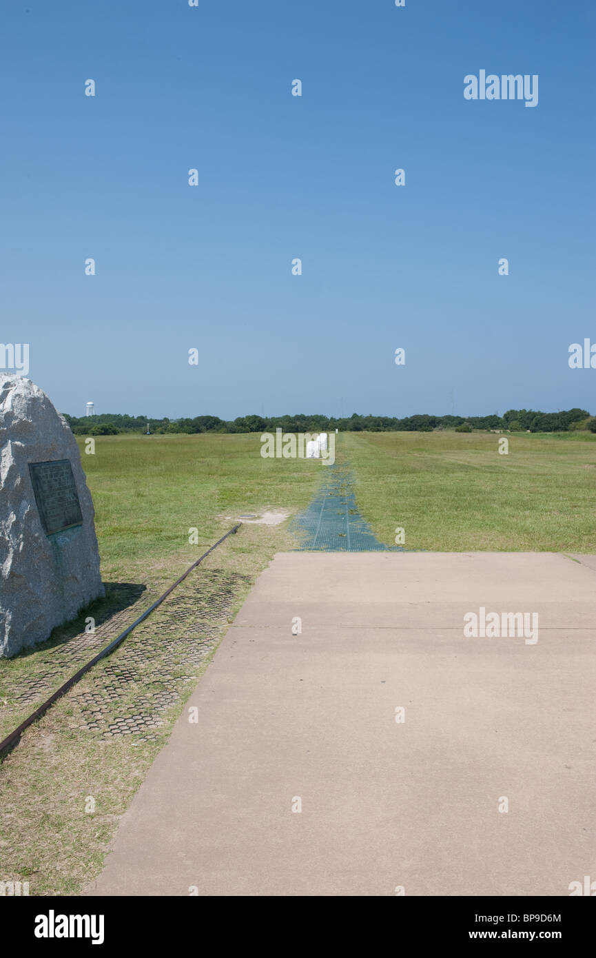 View of the flight path of the first 4 gasoline powered flights made by ...