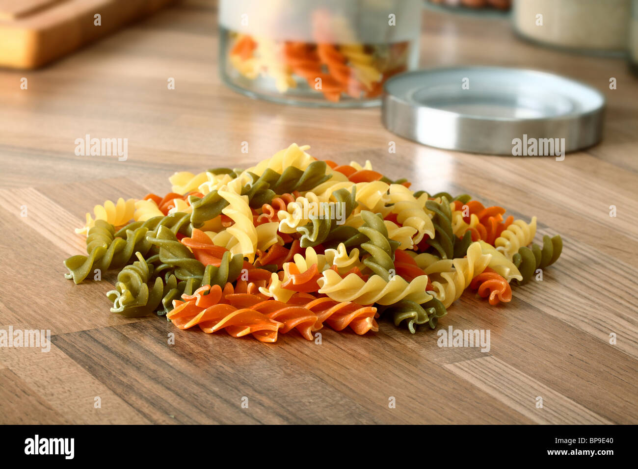 Dried tricolor pasta hi-res stock photography and images - Alamy