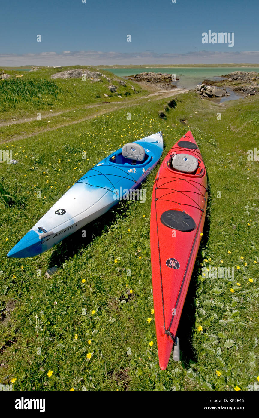 Ready for a day's paddling round the Isle of Berneray, Outer Hebrides ...