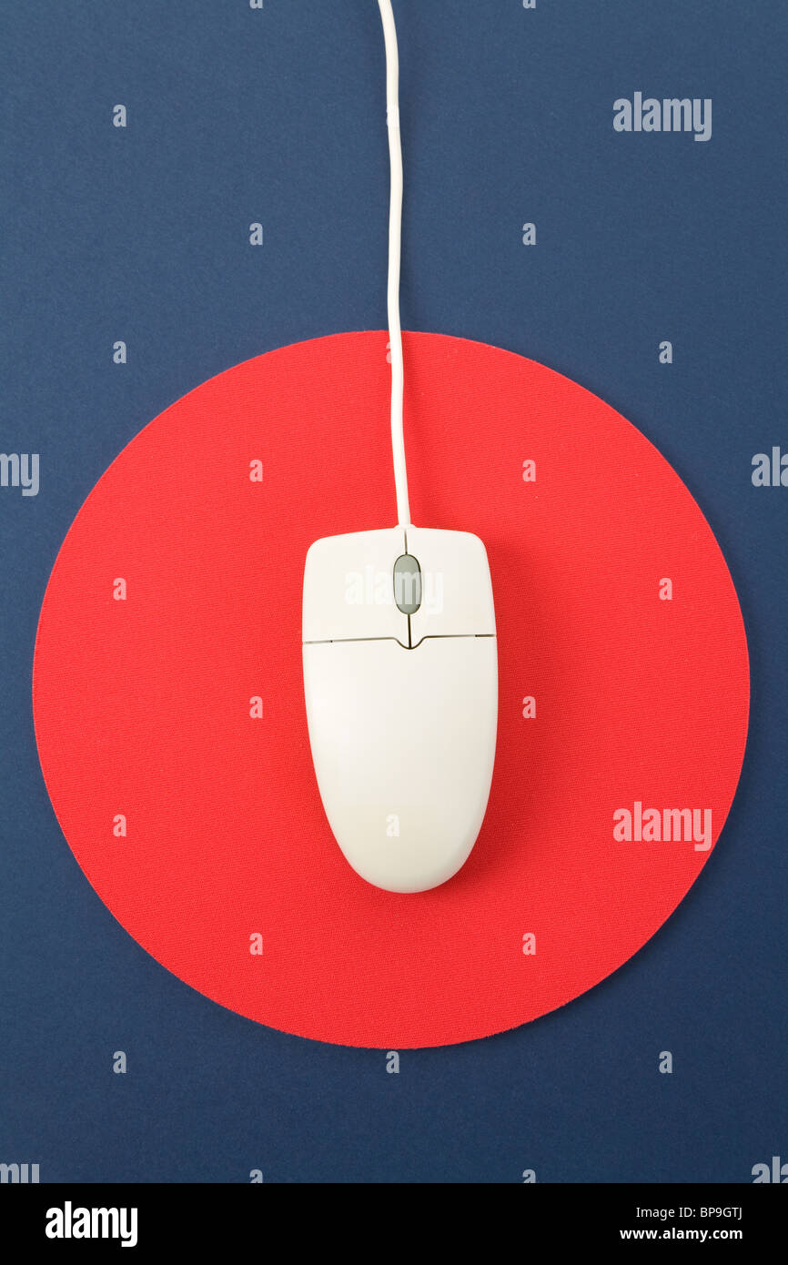 computer mouse with blue background Stock Photo - Alamy
